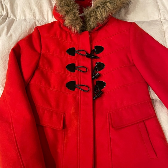 BCBG Paris | Jackets & Coats | Bcbg Paris Red Coat | Poshmark